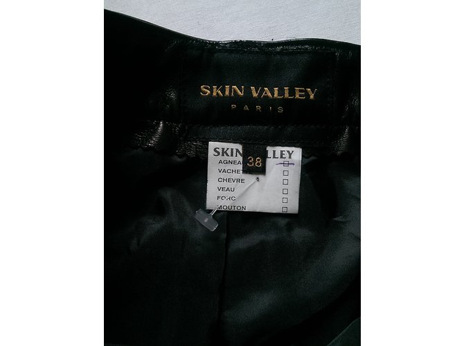 Autre Marque Skin valley Cuir d'agneau Noir ref.90140 - Joli Closet