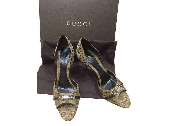 Gucci Talons Cuir Marron ref.104050 - Joli Closet
