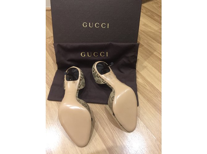 Gucci Talons Cuir Marron ref.104050 - Joli Closet
