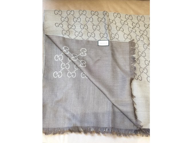 Gucci Stole Beige Cotton ref.108789 - Joli Closet