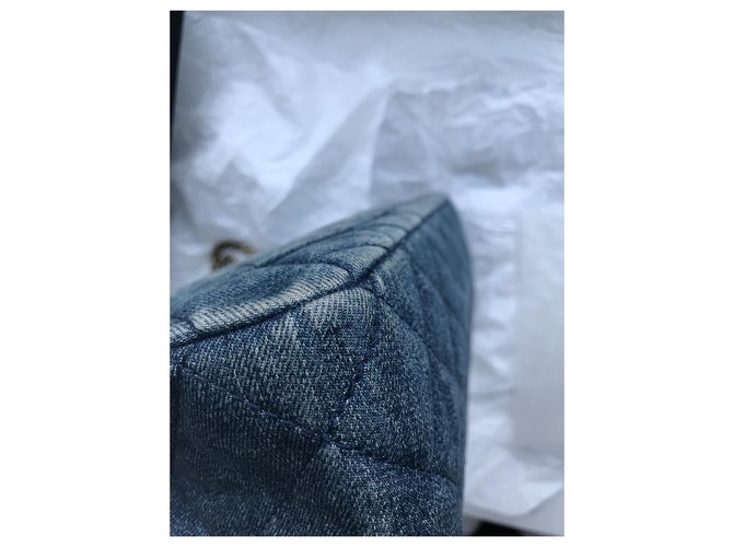 Chanel with box jumbo 2.55 Reissue 227 Blue Denim ref.113421 - Joli Closet