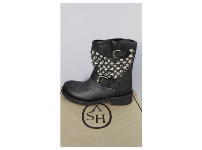 Bottines Ash Bottines Cuir Noir ref.115235 - Joli Closet