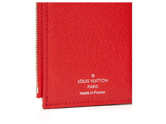 LOUIS VUITTON X SUPREME WALLET AND KEY HOLDER Red Leather ref.136368 ...