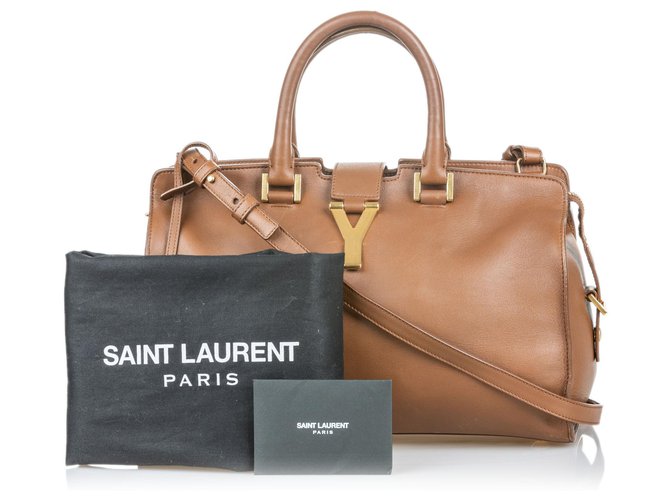 Sacs à main Yves Saint Laurent Cabas Chyc Cabas YSL en cuir marron Cuir ...