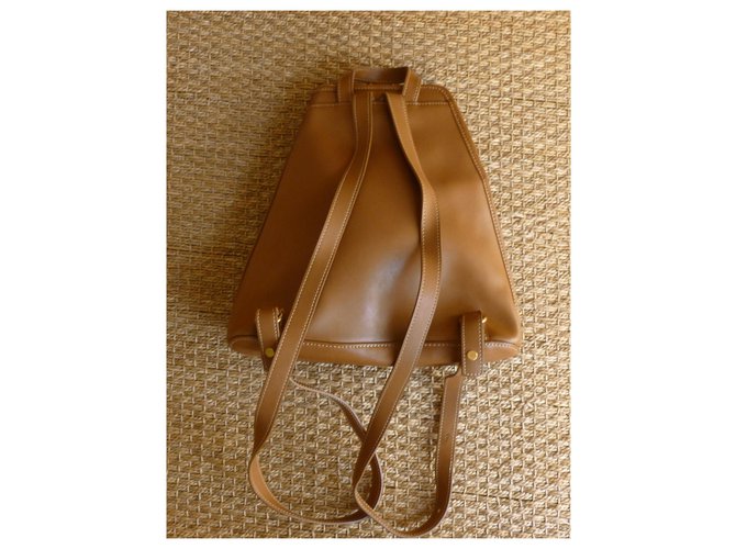 Roseau Longchamp backpack Caramel Leather ref.149506 - Joli Closet