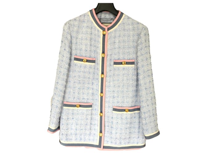 Longue veste GUCCI Coton Bleu clair ref.151322 - Joli Closet