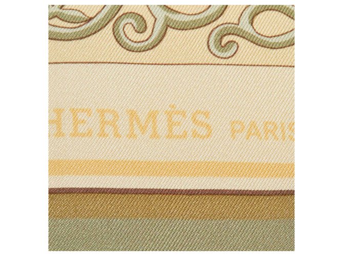 Hermès Hermes Green www.Hermes.com Silk Scarf Multiple colors Cloth ref ...