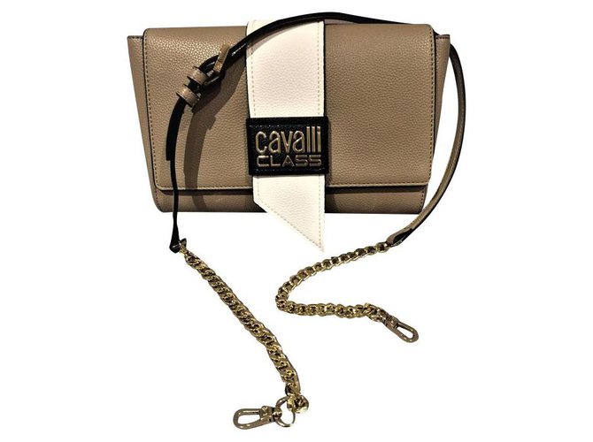 Roberto Cavalli Handbags Beige Leather ref.162477 - Joli Closet