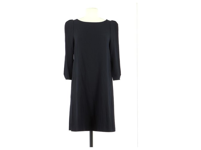Claudie Pierlot Robe Triacétate Bleu Marine ref.164898 - Joli Closet