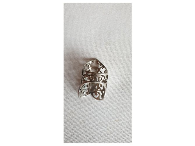 Yves Saint Laurent Bague YSL en argent vintage Argenté ref.165412 ...
