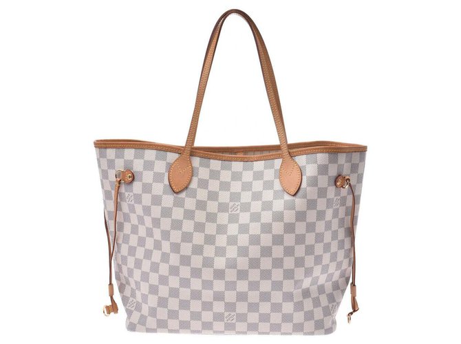 Louis Vuitton Azure Neverfull MM White Cloth ref.172749 - Joli Closet