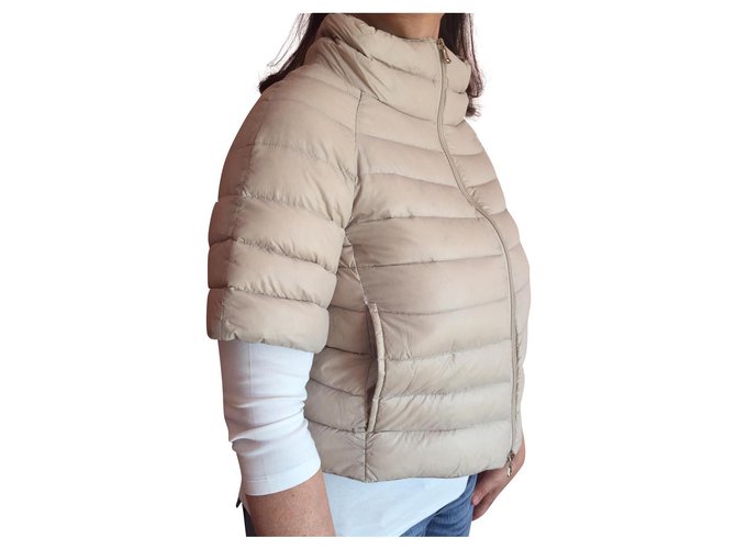 Autre Marque Short sleeve puffer jacket Beige Polyamide ref.174664 ...