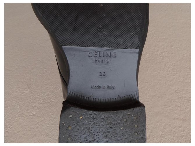 Céline Lace ups Black Patent leather ref.174738 - Joli Closet