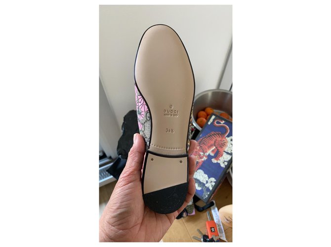 Gucci Princetown Mules in Bengal print Zebra print Cloth ref.183649 ...