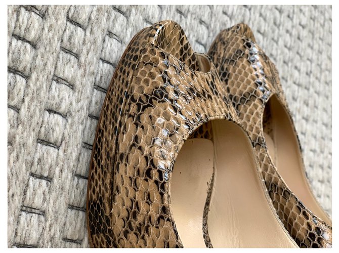Jimmy Choo Escarpins Pyton couleur naturelle Python Imprimé python ref ...