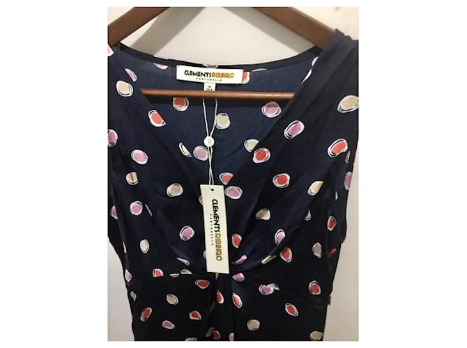 Clements Ribeiro Navy satin dress Multiple colors Navy blue Polyester ...