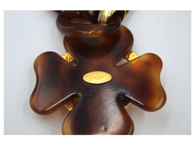 Chanel Bakelite Turtle shell Light brown Plastic ref.203879 - Joli Closet
