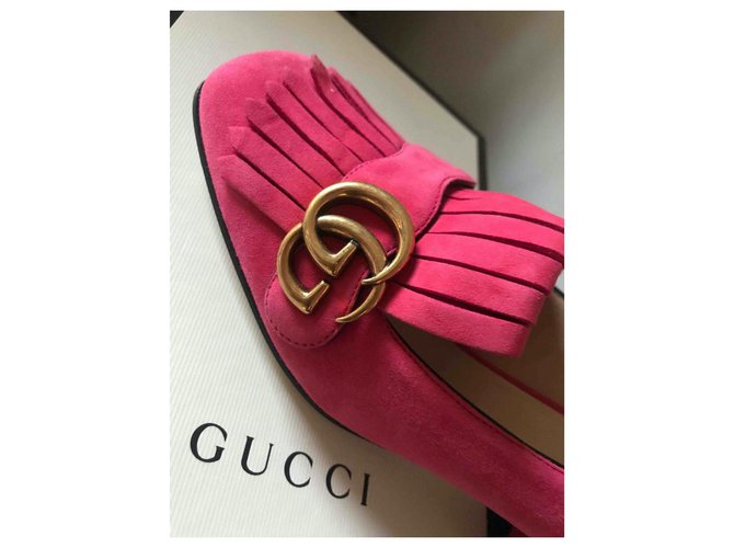 Gucci Talons Nubuck Fuschia ref.209134 - Joli Closet