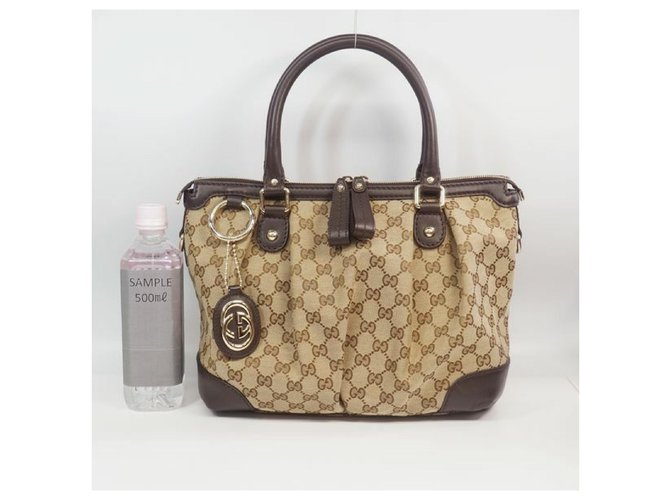 gucci 2way shoulder bag Womens tote bag 247902 beige x brown Leather ...