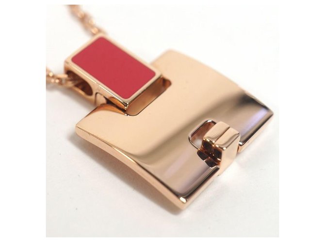 Hermès HERMES Eileen collier métal rose PG x rose ref.211957 - Joli Closet