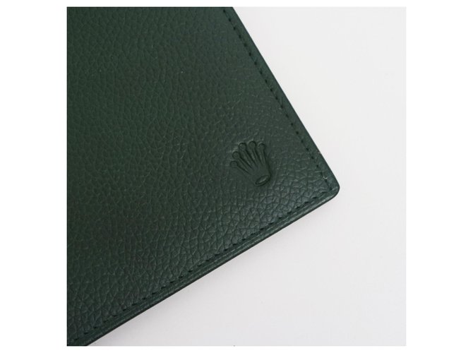 Cartera Rolex Block Holder Verde oscuro Cuero ref.214148 - Joli Closet