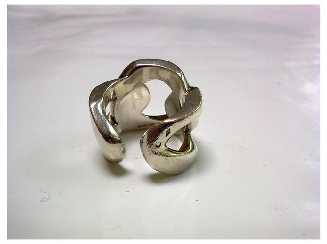 Hermès Capture Ring Silvery Silver ref.216021 - Joli Closet