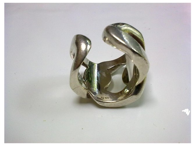 Hermès Capture Ring Silvery Silver ref.216021 - Joli Closet