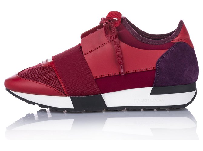 Balenciaga Red Race Runner Monochrome Nylon Sneaker Multiple colors ...
