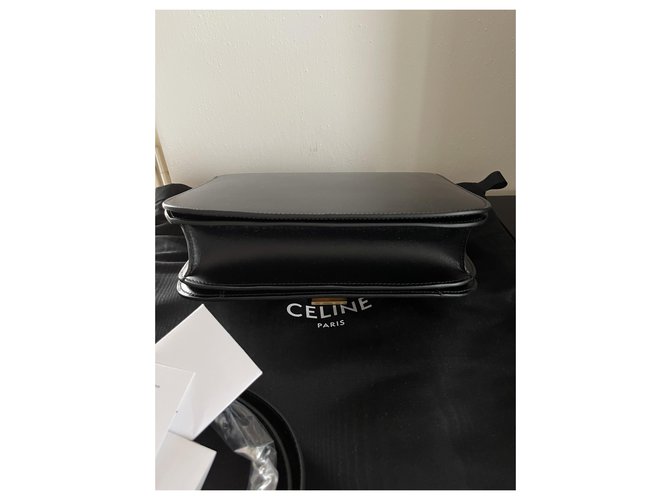 Céline Celine medium classic box Black Leather ref.244726 - Joli Closet