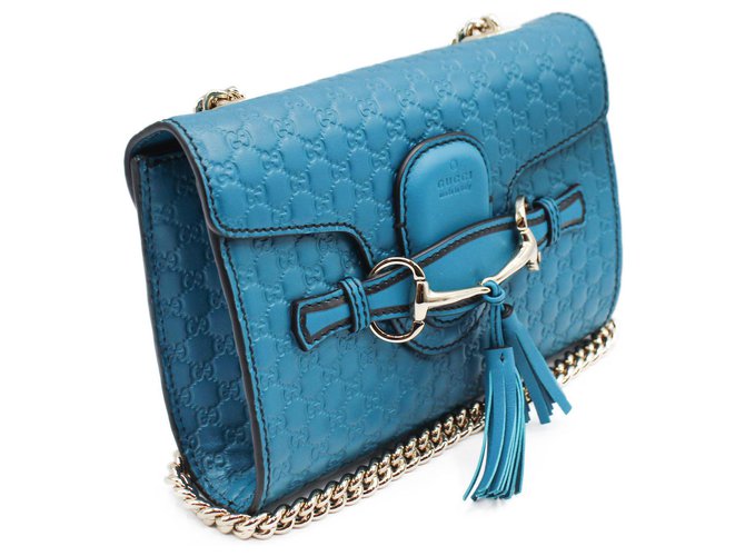 Gucci Handbags Blue Leather ref.284431 - Joli Closet