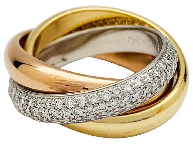 Love Anello di Cartier, Modello "Trinity" 3 ori, Diamants. Oro bianco ...