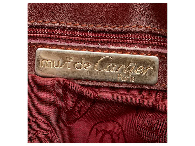 Cartier Red Must De Cartier Leather Crossbody Bag Dark red Pony-style ...