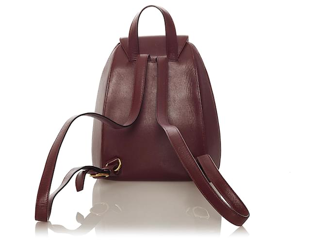 Cartier Red Must de Cartier Leather Backpack Dark red Pony-style ...