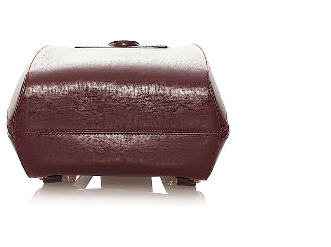 Cartier Red Must de Cartier Leather Backpack Dark red Pony-style ...