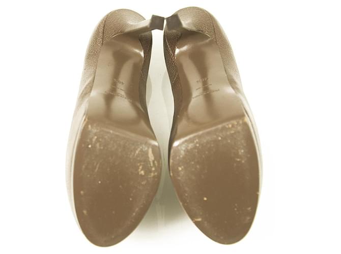 Yves Saint Laurent YSL Tribute Cuero marrón Punta redonda Plataforma ...