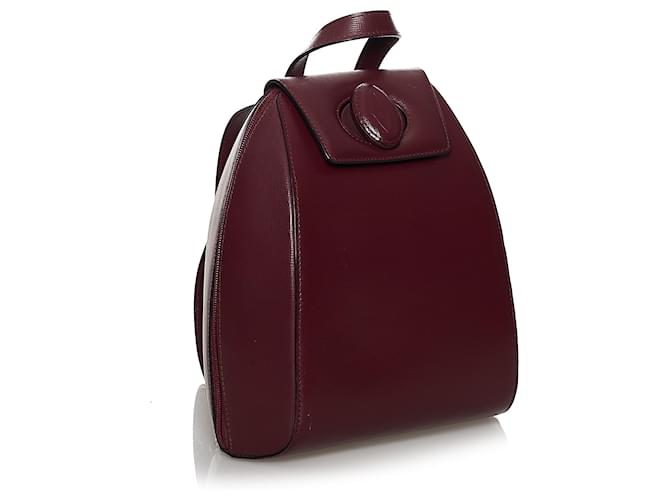 Cartier Red Must de Cartier Leather Backpack Dark red Pony-style ...