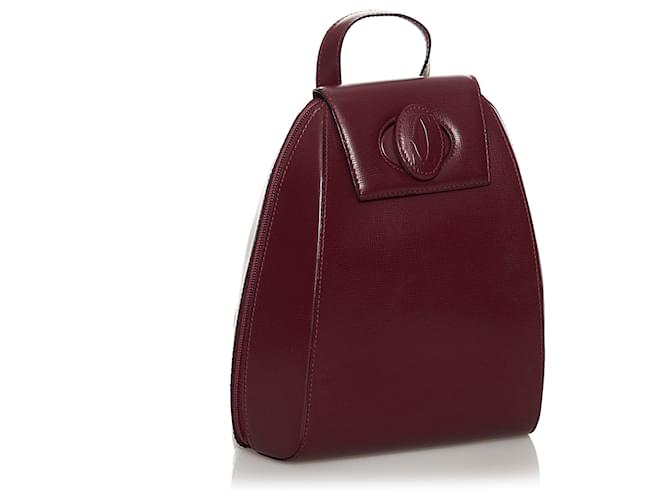 Cartier Red Must de Cartier Leather Backpack Dark red Pony-style ...