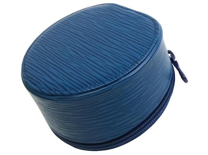 Louis Vuitton Jewelry case Blue Suede Leather ref.536074 - Joli Closet
