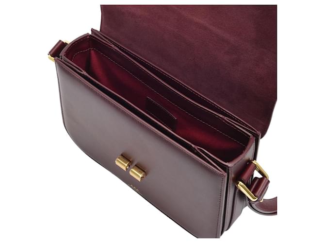 Apc Grace Small Hobo Bag - A.P.C. - Vino - Leather Red Dark red Pony ...