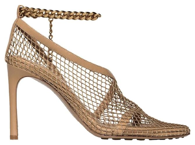 Bottega Veneta Chain-Trimmed Stretch Pumps Beige Leather ref.555794 ...