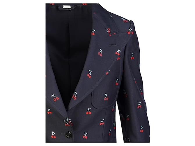 Gucci Cherry Blazer Blue Wool ref.560605 - Joli Closet
