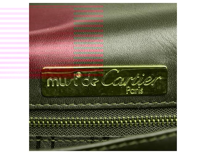 Cartier Red Must De Cartier Leather Crossbody Bag Dark red Pony-style ...