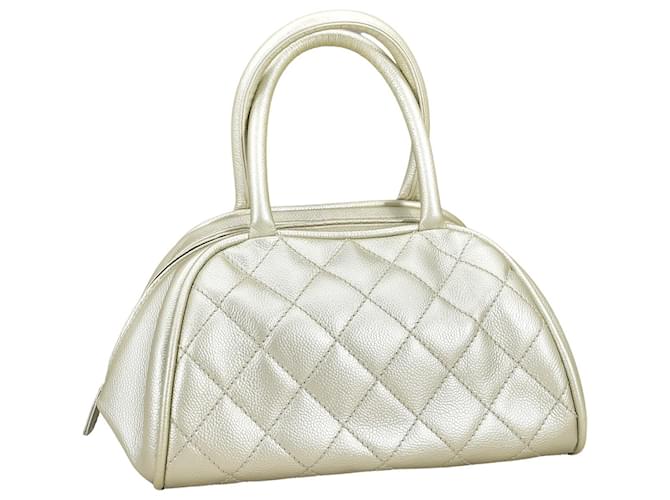 Chanel Bowling Silvery Leather ref.584171 - Joli Closet