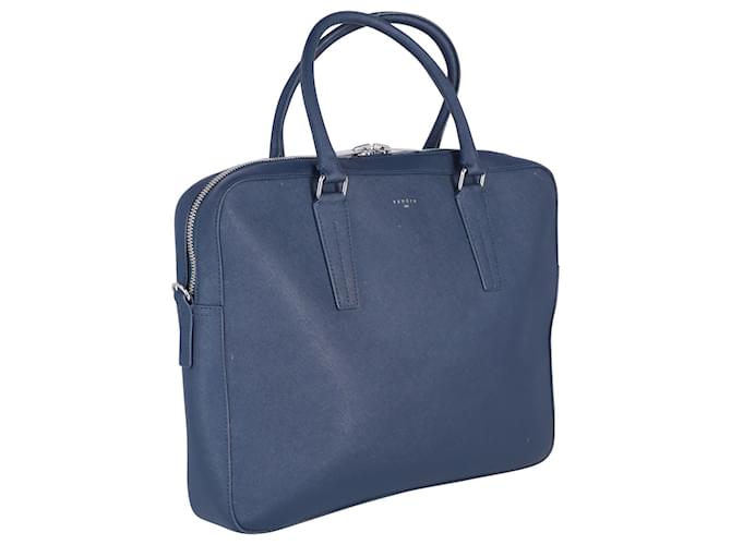 Sandro Paris Saffiano Briefcase Bag in Blue Leather ref.595833 - Joli ...