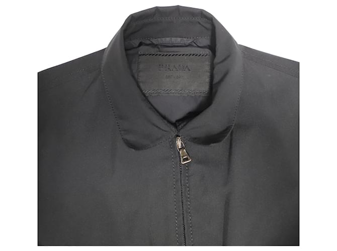 Prada Zip-Up Jacket in Black Nylon ref.599125 - Joli Closet