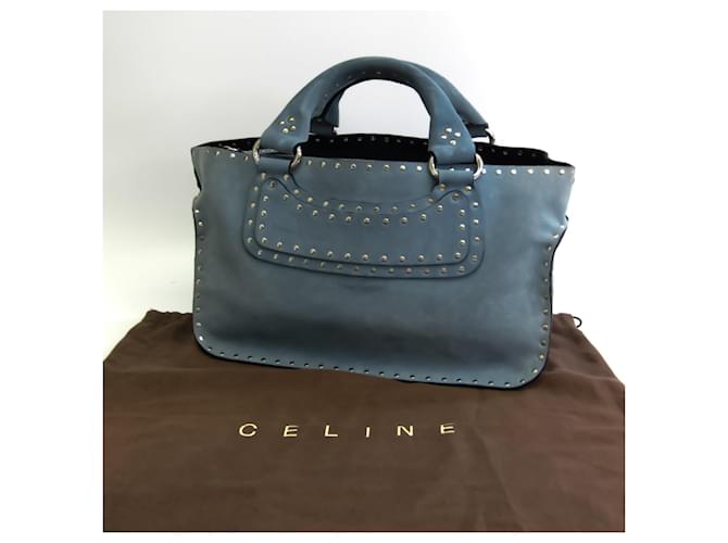Céline Celine Boogie Light blue Suede ref.602122 - Joli Closet