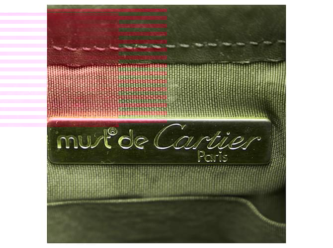 Cartier Red Must de Cartier Leather Bucket Bag Dark red Pony-style ...