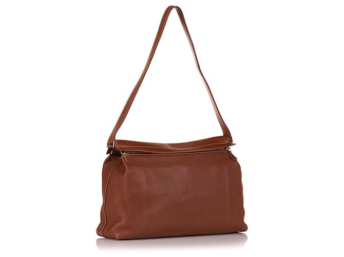 Hermès Hermes Brown Yeoh Bag Leather Pony-style calfskin ref.611254 ...