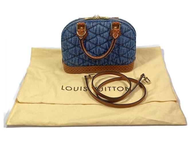 Louis Vuitton Reverse Monogrm Denim Malletage Alma BB Blue Metal ref ...