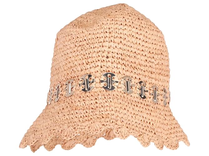 Paco Rabanne Raphia Bucket Hat in Beige Raffia ref.613062 - Joli Closet